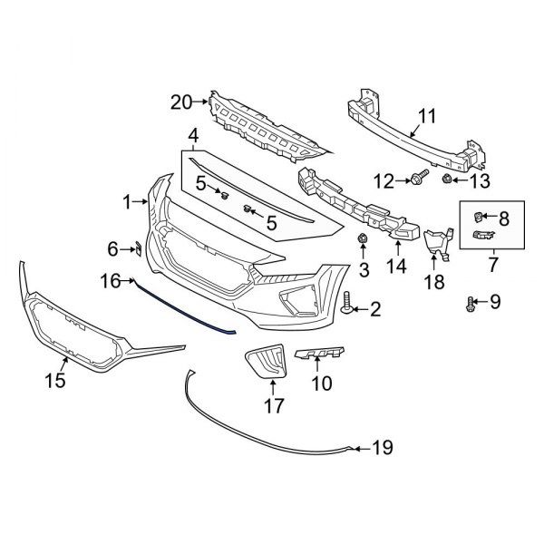 Hyundai OE 86550G2000 - Front Lower Bumper Trim