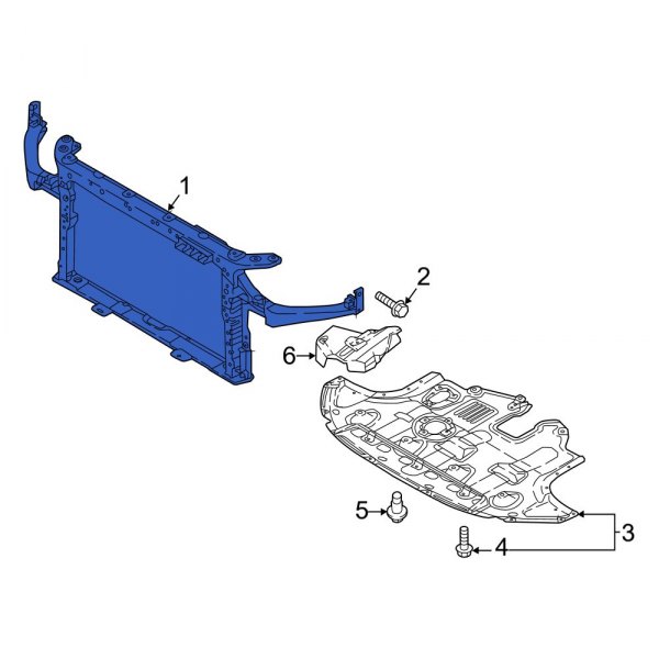 Hyundai OE 64101G2000 - Front Radiator Support Panel