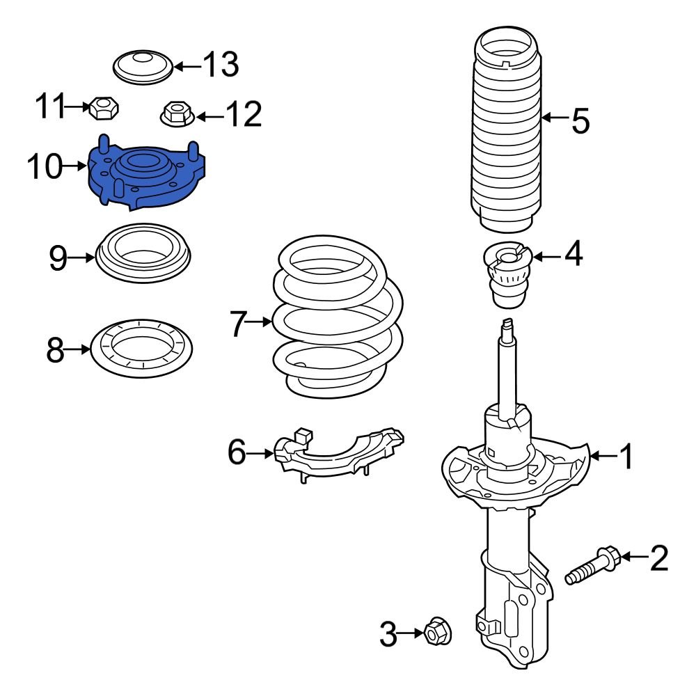 Hyundai OE 54610F2000 - Front Suspension Strut Mount