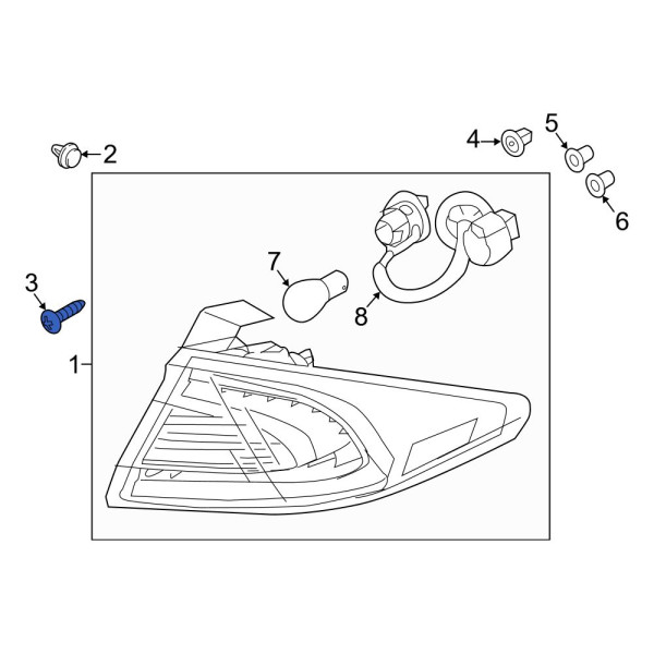 Hyundai OE 1244106207B - Bumper Cover Screw