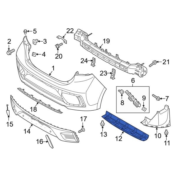 Hyundai OE 86691G2000 - Rear Lower Bumper Cover