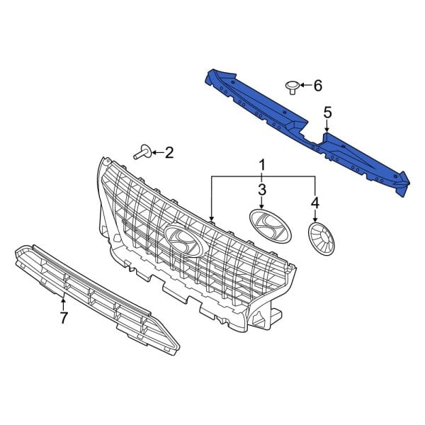 Hyundai OE 86391K2000 - Front Radiator Support Access Cover