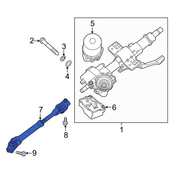 Hyundai OE 56400H5000 - Steering Shaft