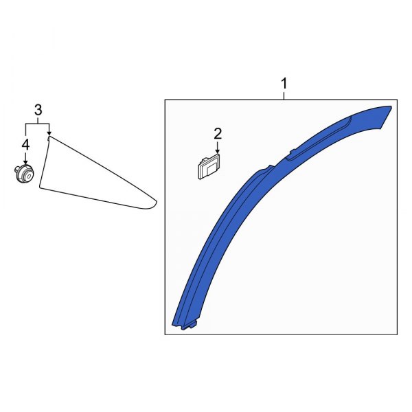Hyundai OE 87712K2000CA - Front Right Wheel Arch Molding