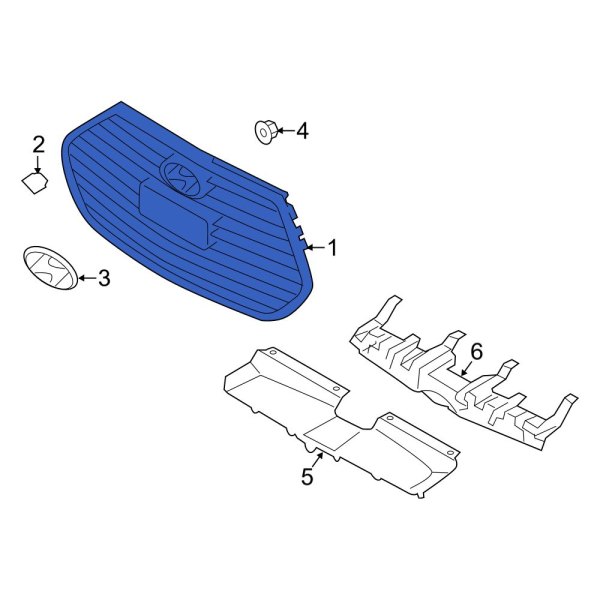 Hyundai OE 865612V510 - Front Grille