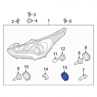 Hyundai Santa Cruz Headlight Components | Brackets, Adapters — CARiD.com