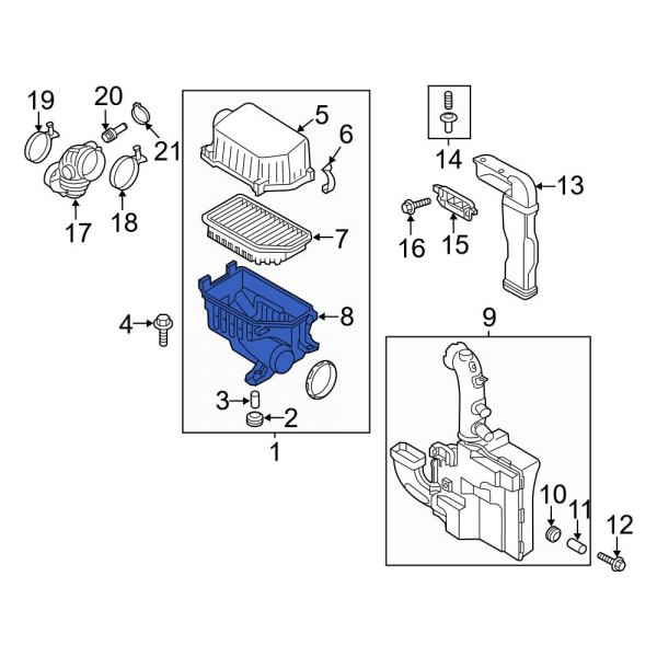 Hyundai OE 281121R100 - Air Filter Housing