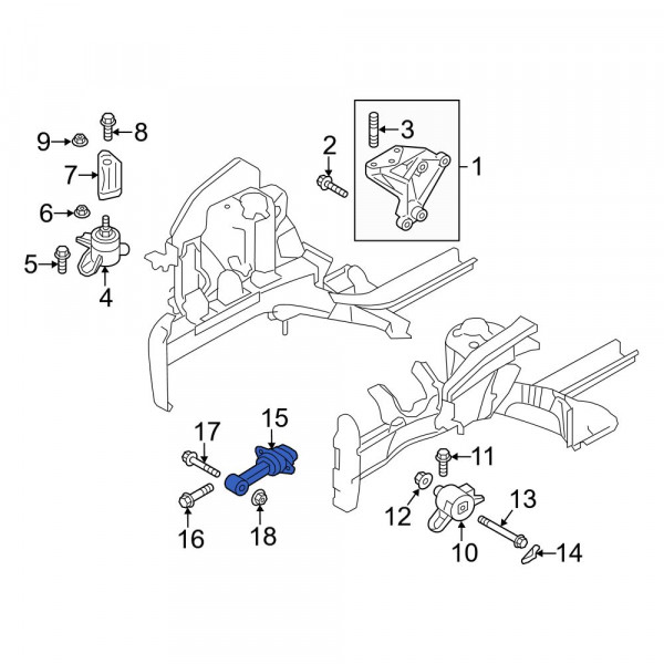 Hyundai OE 219501W000 - Engine Torque Strut
