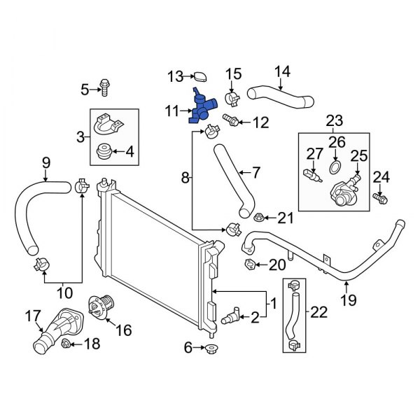 Hyundai OE 253291R200 - Engine Coolant Filler Neck