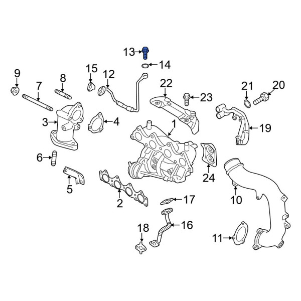 Hyundai OE 1540710207B - Turbocharger Oil Line Bolt
