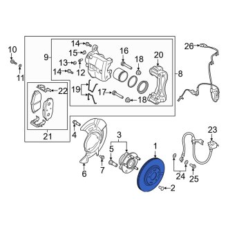 Hyundai Tucson OEM Brake Parts | Pads, Bleeders, Rotors — CARiD.com