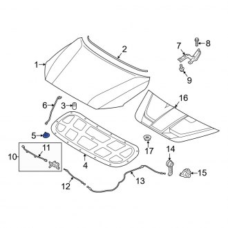 Hyundai Elantra Replacement Hood Hardware — CARiD.com