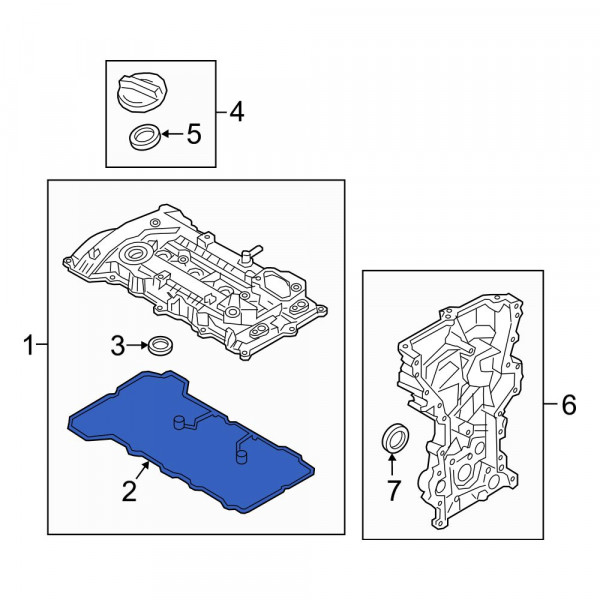 Hyundai OE 224412E700 - Engine Valve Cover Gasket