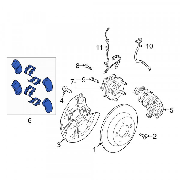 Hyundai OE 58302J9A00 - Rear Disc Brake Pad Set