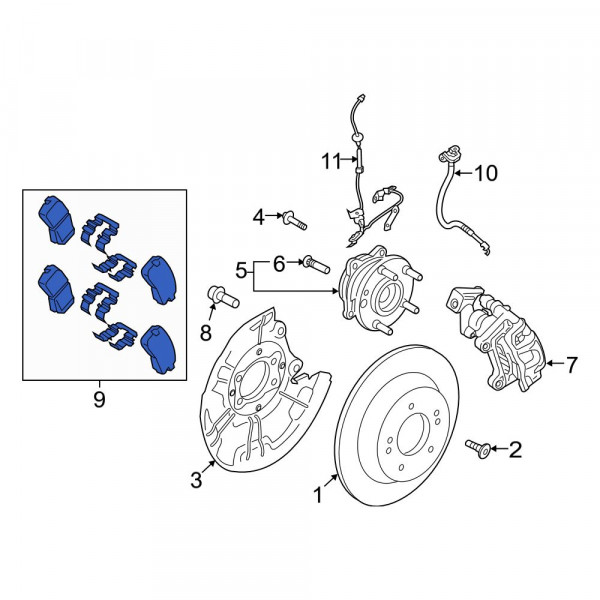 Hyundai OE 58302J9A00 - Rear Disc Brake Pad Set