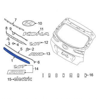 Hyundai Trunk & Tailgate Moldings, Trim Panels, Bezels | CARiD
