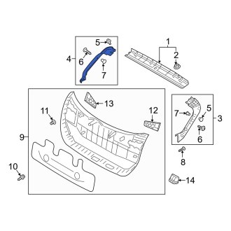 Hyundai Trunk & Tailgate Moldings, Trim Panels, Bezels — CARID.com