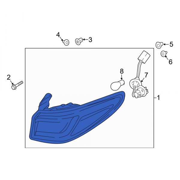 Hyundai OE 92401J9510 - Rear Left Outer Tail Light Assembly