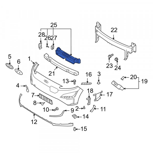 Hyundai OE 86950K4AA0 - Front Radiator Shutter Assembly