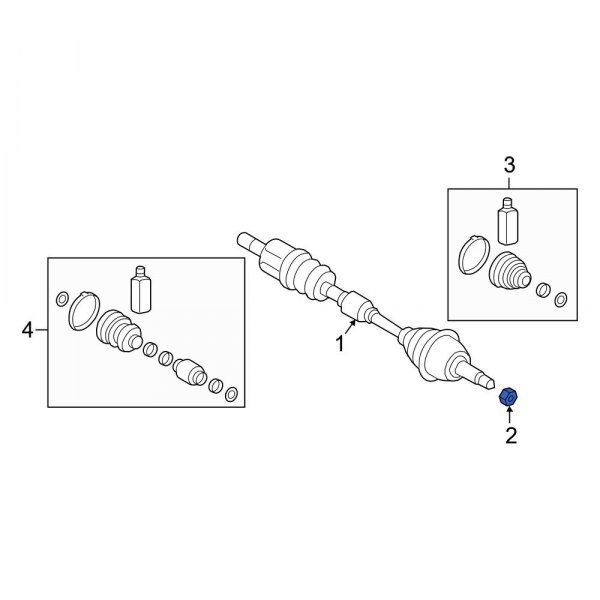 Hyundai OE 495513X000 - Front CV Joint Nut