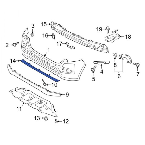 Hyundai OE 86670K4000 - Rear Bumper Cover Spacer Panel