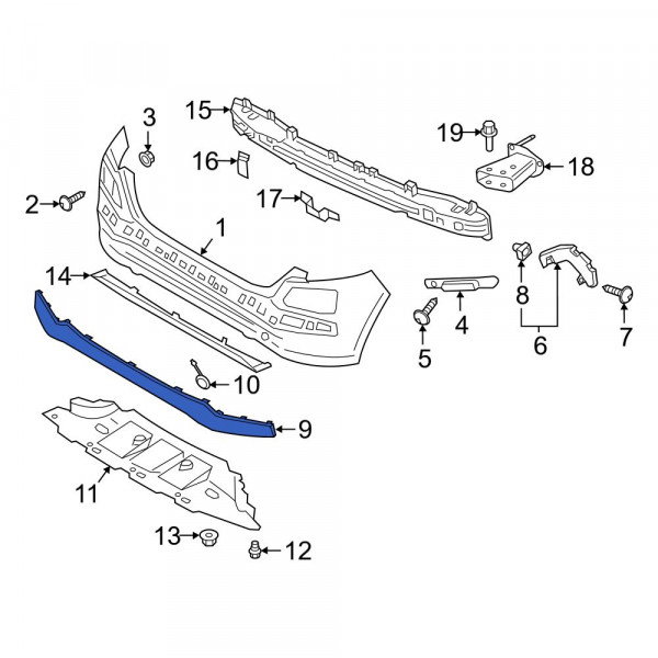 Hyundai OE 86696K4000 - Rear Bumper Trim