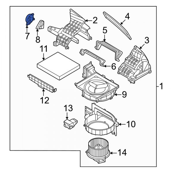 Hyundai OE 971573T000 - HVAC Air Adjustment Control Motor