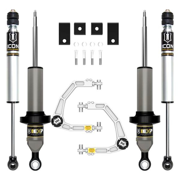 Icon Vehicle Dynamics® K53192 - 0"-3" Billet UCA Stage 2 Front and Rear ...