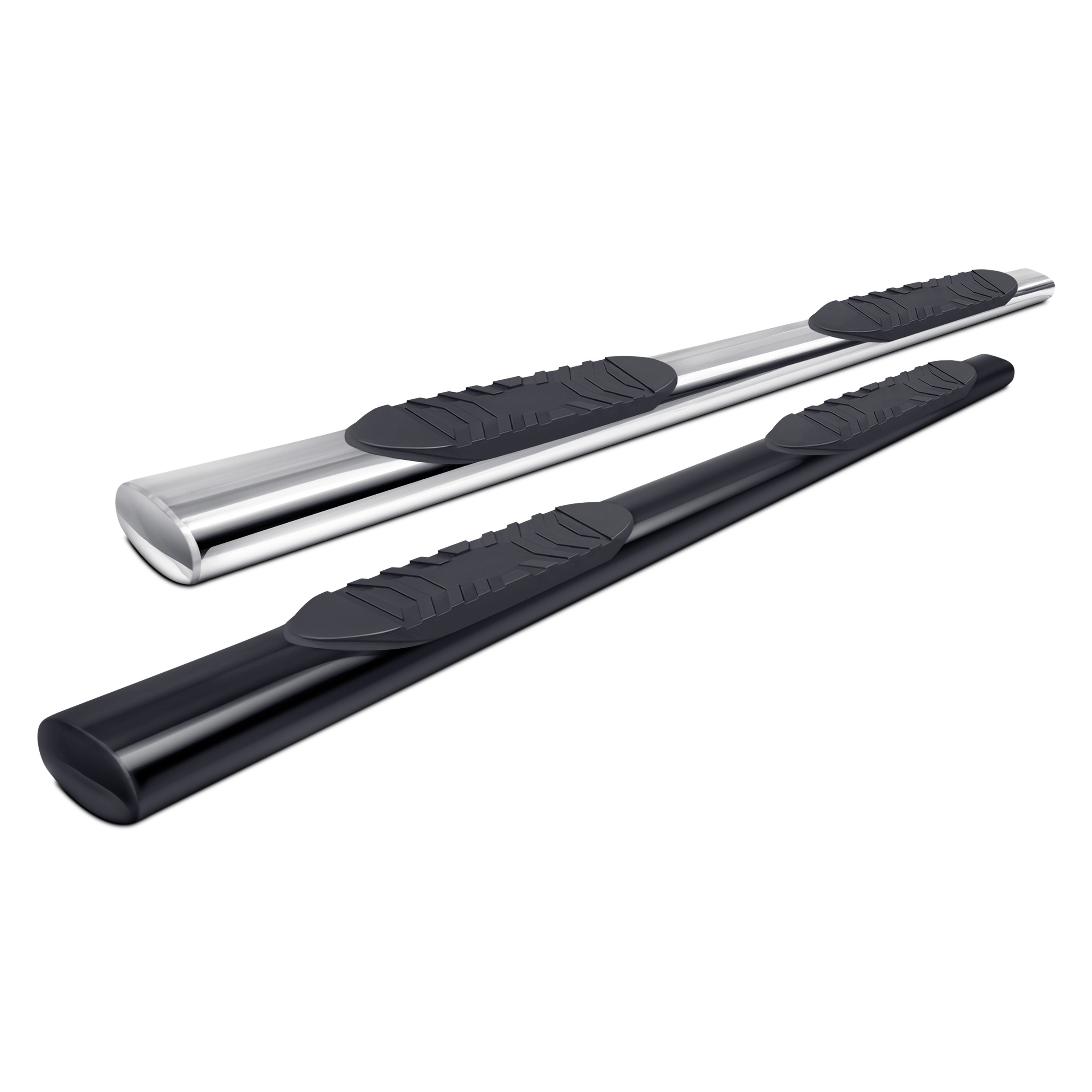 Iconic Accessories® - 5" Cab Length Oval Straight Step Bars