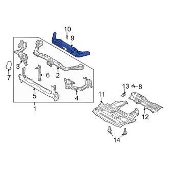 Infiniti Radiator Support Covers | Upper, Front — CARiD.com