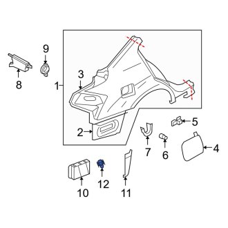 Infiniti QX55 Fender Support Braces & Hardware — CARiD.com