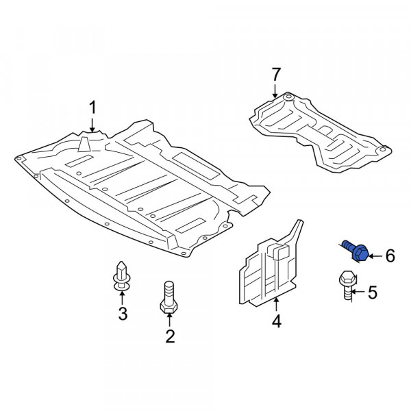 Infiniti OE 089136365A - Radiator Support Splash Shield Clip