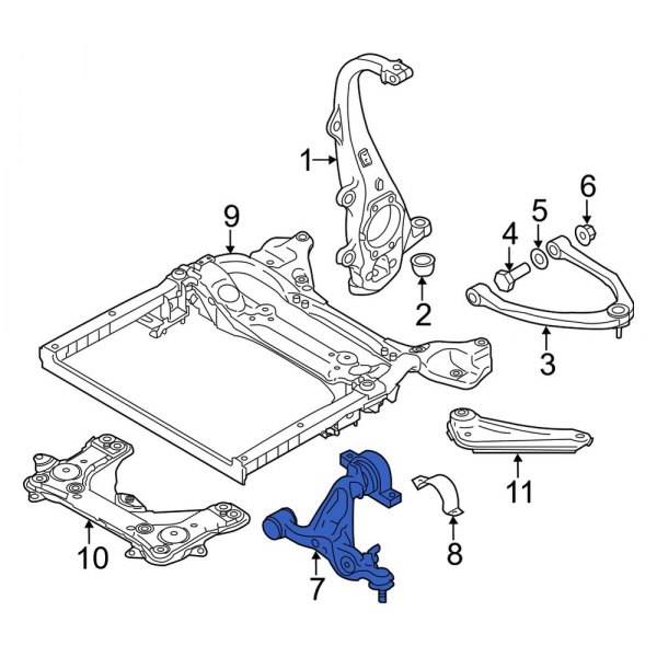 Infiniti OE 545001MA0B - Front Right Lower Suspension Control Arm