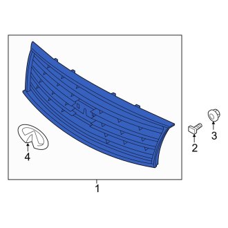 Infiniti M37 Replacement Grille Assemblies — CARiD.com