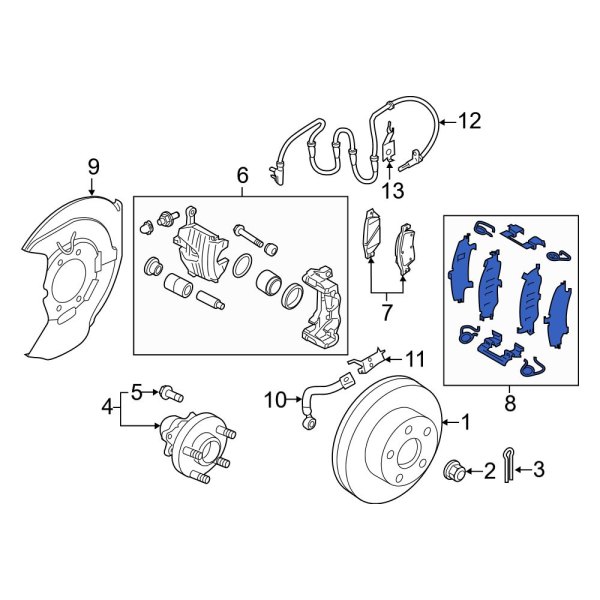 Infiniti OE D40601MB0A - Rear Disc Brake Pad Set