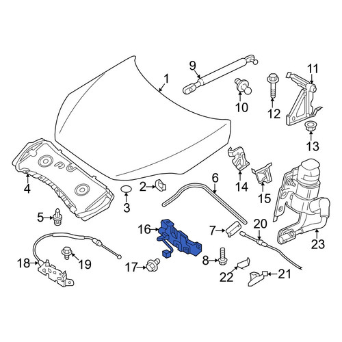 Infiniti OE 656015NA0A - Front Hood Latch