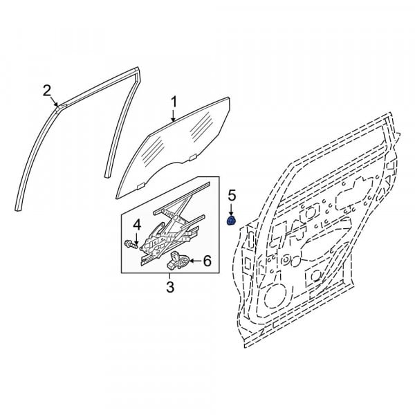 Infiniti OE 0891110637 - Window Regulator Nut