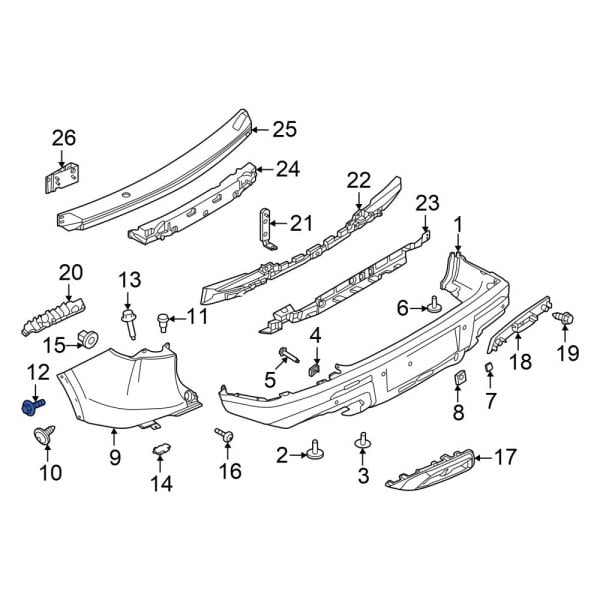 Infiniti OE 638495V00A - Bumper Cover Screw