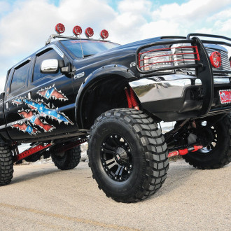 Rugged F250 Lifted Truck with LED Underbody Lights — CARiD.com Gallery