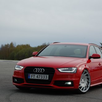 Eye-candy Red Audi A4 on Custom Wheels — CARiD.com Gallery