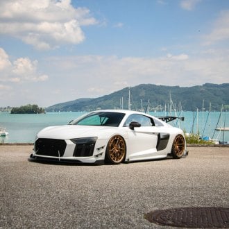Baby Blue Audi R8 Showing Off Custom White Anrky Wheels | CARiD.com Gallery