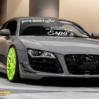 Gold Matter: Custom Gray Audi R8 Sitting on Gold Vorsteiner Wheels ...