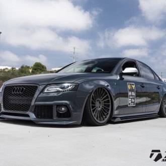 Stanced Snow Plow - Lowered Audi S4 Avant Fitted With Black Rotiforms ...