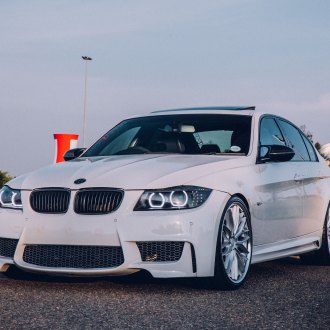 Amazing Contrast: Matte Black Wheels on White BMW 3-Series | CARiD.com ...