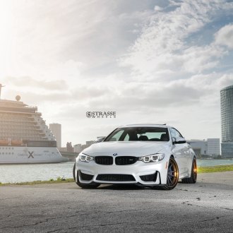 White BMW 4-Series Lowered and Put on Custom Wheels | CARiD.com Gallery
