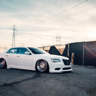 Vip Style Slammed Chrysler 300C on Vossen VLE-1 Gloss Silver Wheels ...