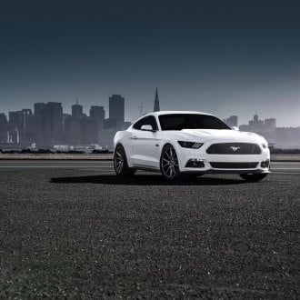 White Mustang Gets a Wing Spoiler and Custom Rims for Improved ...