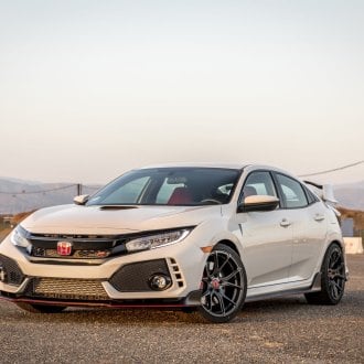 White Honda Civic on Vossen Wheels with Red Calipers Customized for a ...