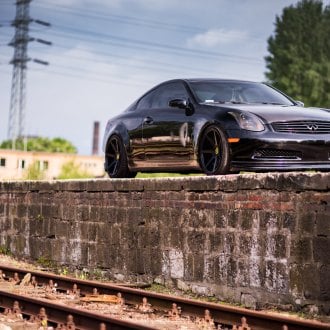 Dropped Custom Black Infiniti G35 on Chrome Wheels — CARiD.com Gallery