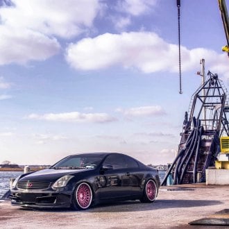 Black Infiniti G35 Screaming of Luxury with Gold Avant Garde Rims ...